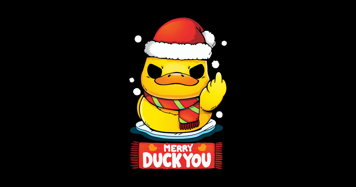 Merry Duck You - Christmas - Sticker | TeePublic