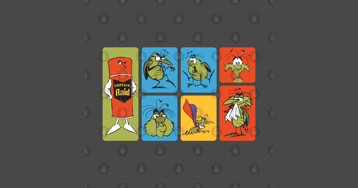 Raid Bug Spray Characters - Raid - T-Shirt | TeePublic
