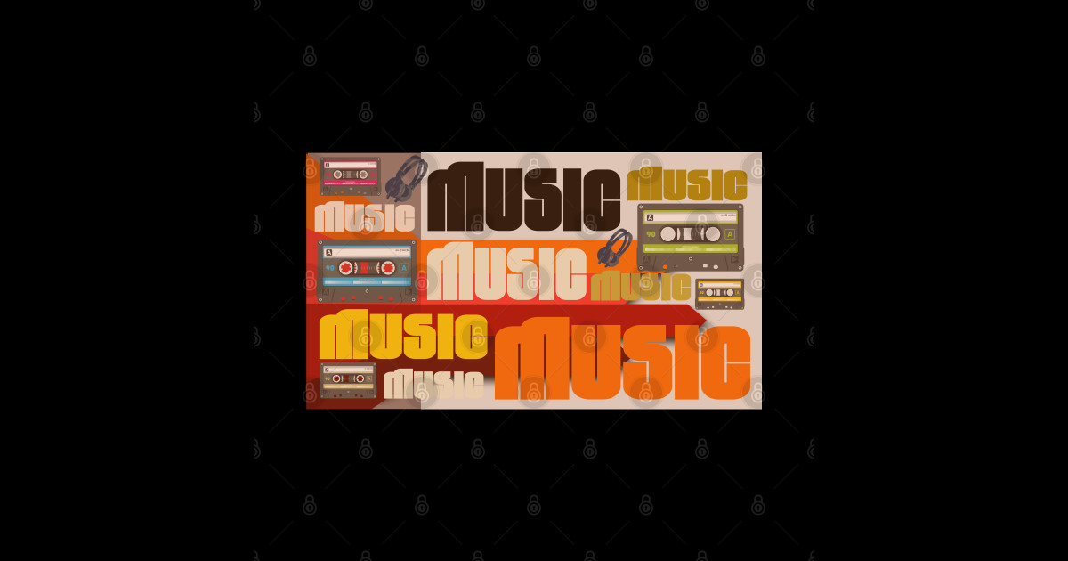 Music Vintage studio retro 80s hi fi audio art music lover beats ...