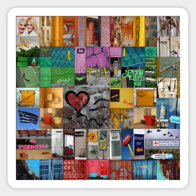 Crete-Heraklion Draft - Heart - Sticker | TeePublic