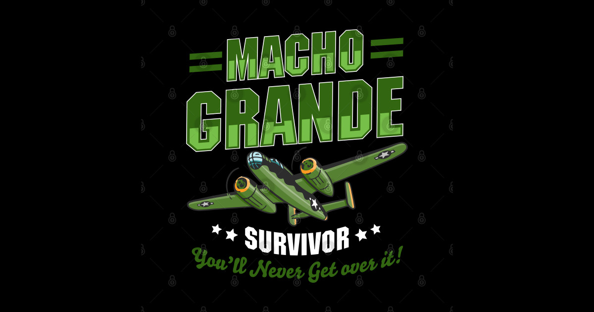 Macho Grande Survivor - You'll Never Get Over it! - Airplane - Sticker ...