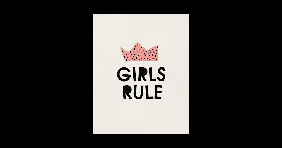 Girls rule, Abstract, Mid century modern kids wall art, Nursery room ...