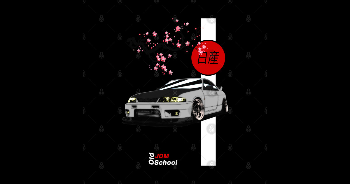 JDM R33 Gray Red Sun Edition - Nissan Skyline - Sticker | TeePublic