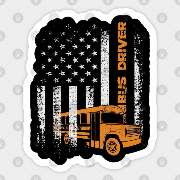 Patriotic Bus Driver - Bus Driver - Sticker | TeePublic