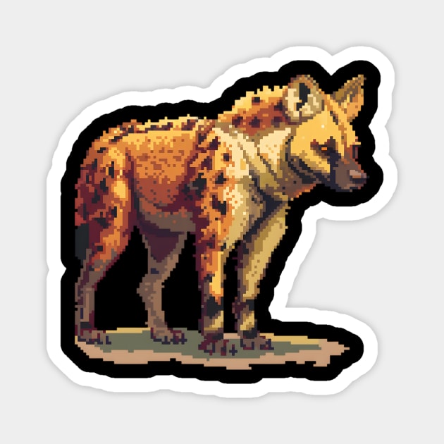 Hyena in Pixel Form - Hyena - Magnet | TeePublic