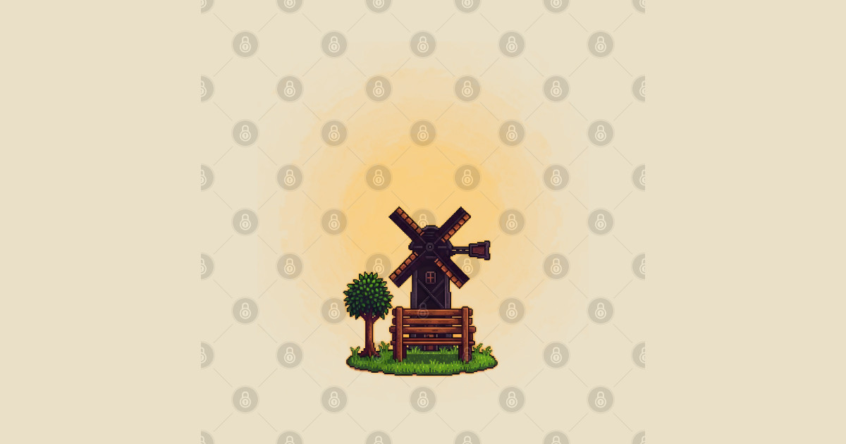 Stardew Valley "Windmill" Pixel Art Farm Life - Stardew Valley - T ...