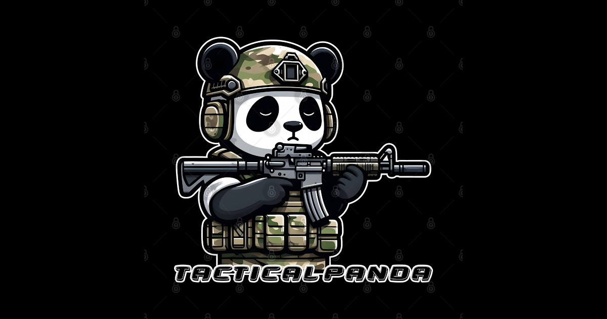 Tactical Panda - Panda - Sticker | TeePublic