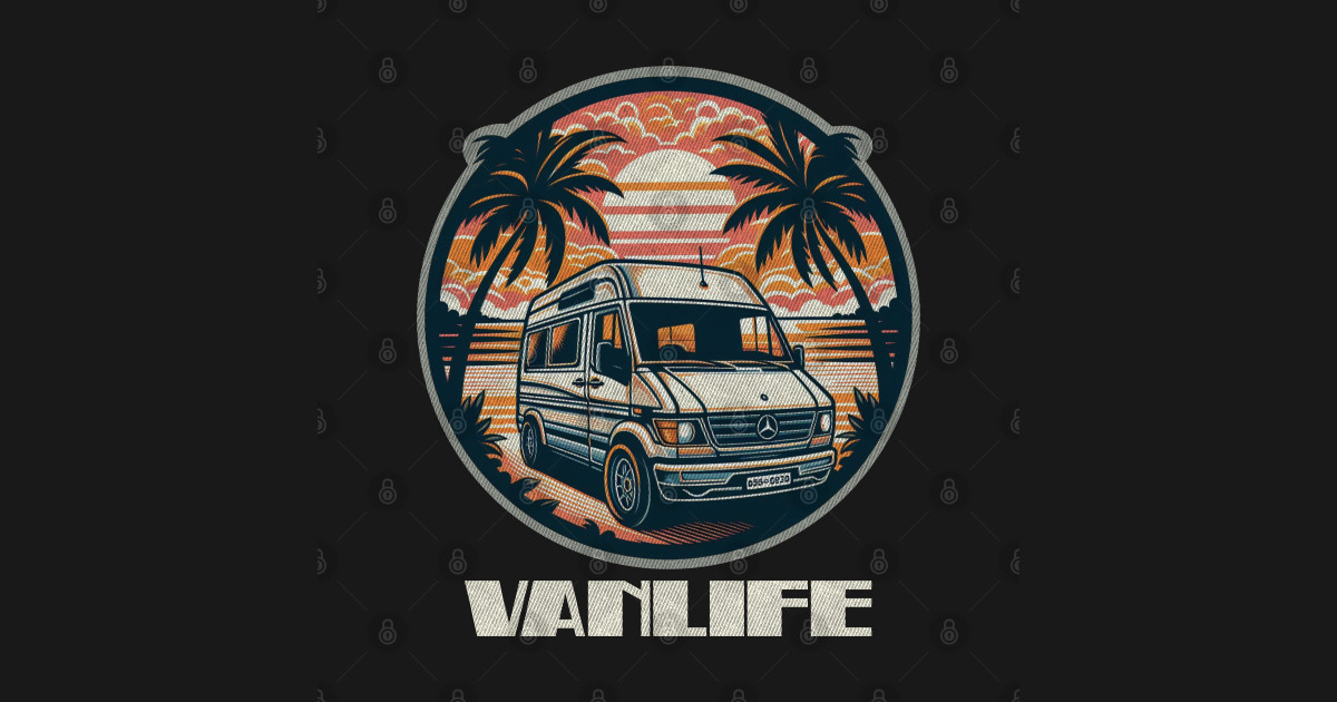 Sprinter van camper conversion sunset - Sprinter - T-Shirt | TeePublic