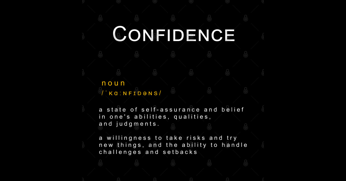 Motivational Word: Confidence - Text Art - Sticker | TeePublic
