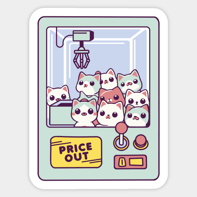 Claw Machine of Cute Cats | 'Prize Out' Fun Art - Claw Machine ...