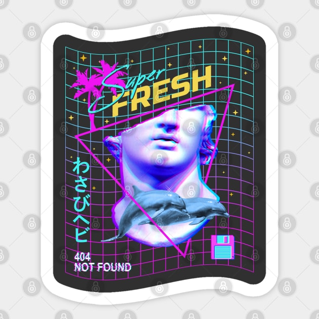 Super Fresh Vaporwave - Vaporwave - Sticker | TeePublic
