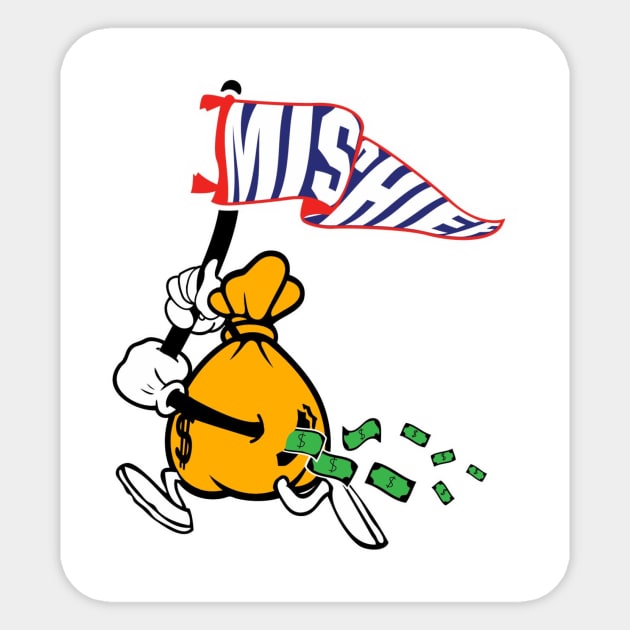 money bag chase - Mone - Sticker | TeePublic