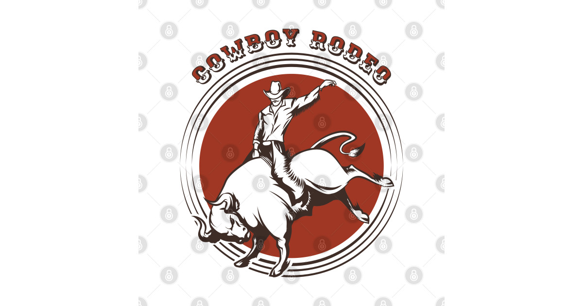 Cowboy Rodeo Emblem - Sport - T-Shirt | TeePublic