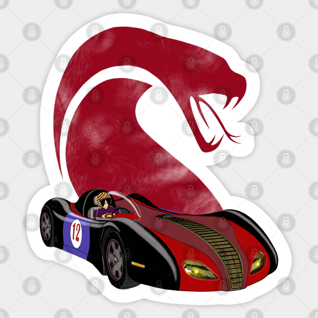 Snake Oiler - Red Distressed - Speed Racer - Sticker | TeePublic
