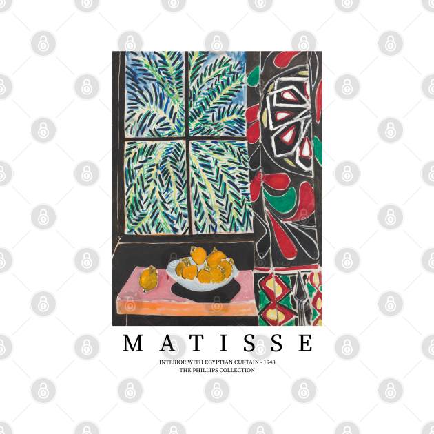 Henri Matisse Exhibition Poster, Matisse Interior With Egyptian Curtain 1948 Painting, Men Women ...