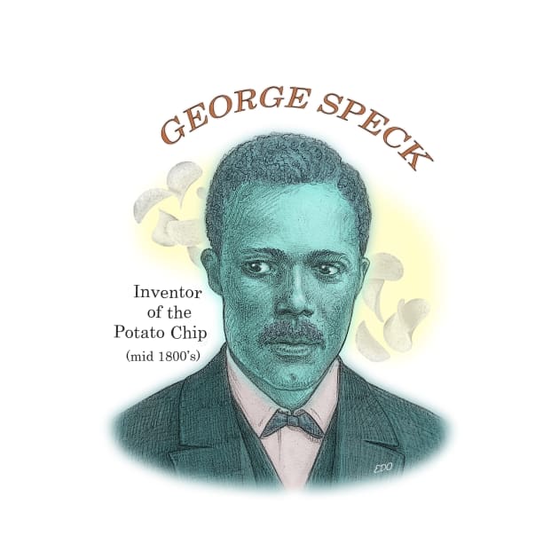George Speck, Inventor of the Potato Chip - Inventor - T-Shirt | TeePublic