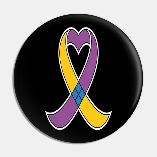 Bladder Cancer Ribbon - Bladder Cancer Ribbon - Pin | TeePublic