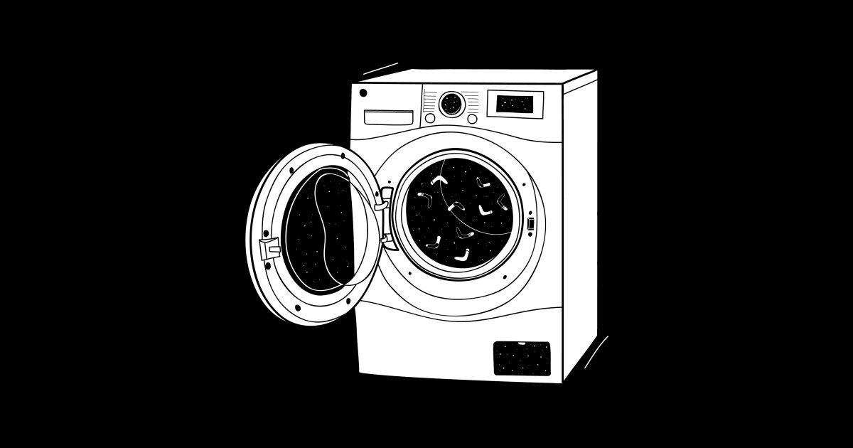 The washing machine - Illustration Black And White - Posters and Art ...