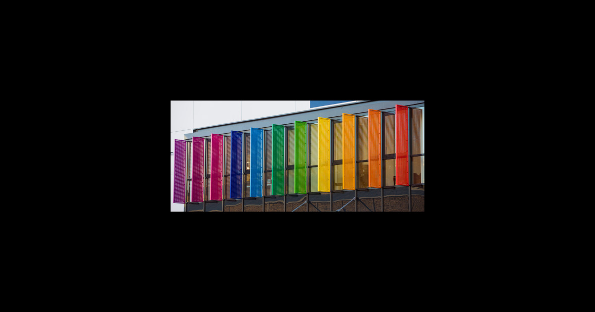 Colorful louvers background - Shutters - Posters and Art Prints | TeePublic