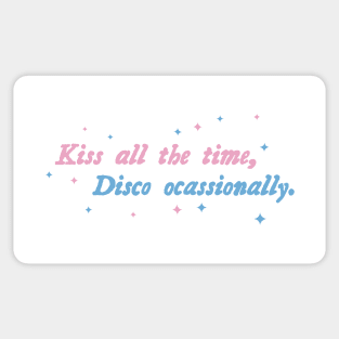 Retro Kiss All The Time Disco Occasiona Stickers for Sale | TeePublic