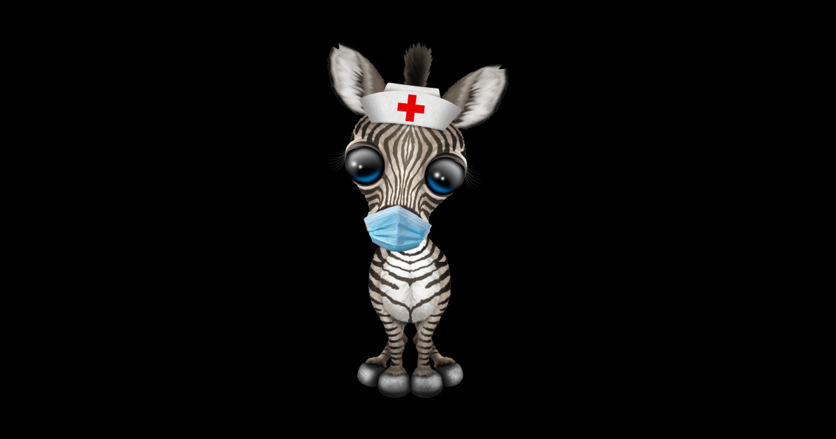 Cute Baby Zebra Nurse - Nurse - Sticker | TeePublic