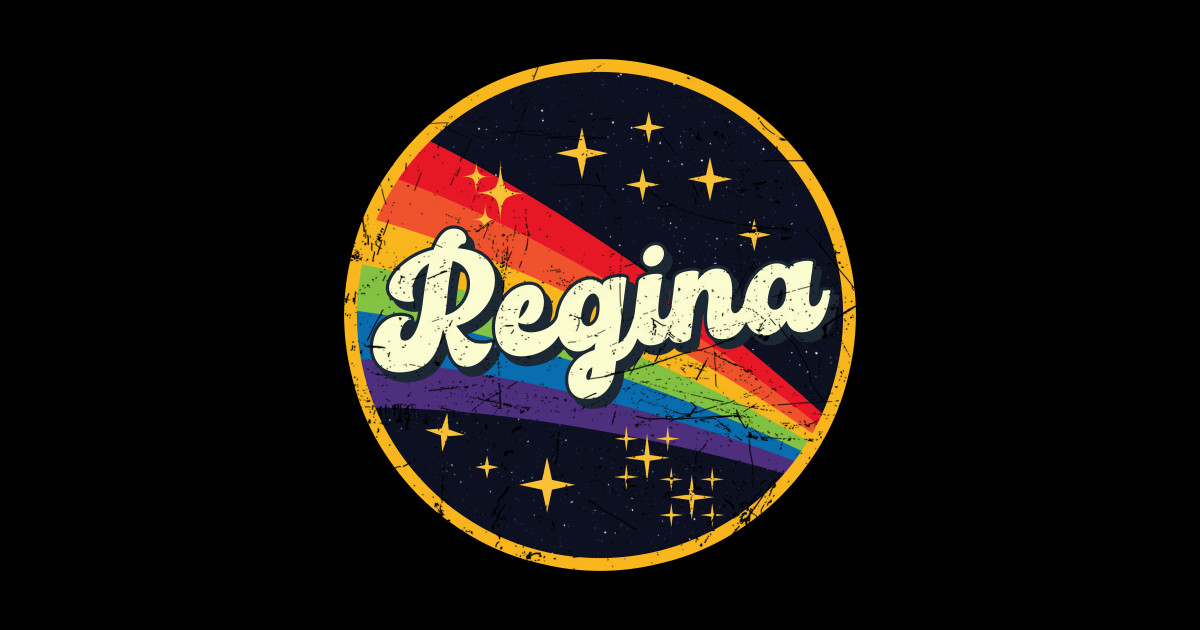 Regina // Rainbow In Space Vintage Grunge-Style - Regina - Magnet ...