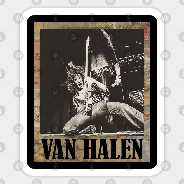 Van Halen // Vintage Frame - Van Halen - Sticker | TeePublic