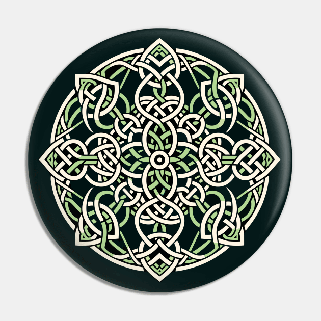 Eternal Celtic Knotwork Mandala Art 2 - Knotwork - Pin | TeePublic