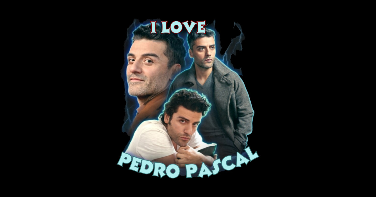 I love Pedro pascal isaac fan collage - Pedro Pascal - Sticker | TeePublic