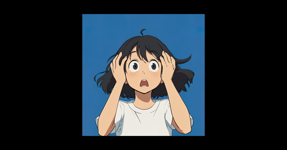 Worry | Anime style - Worry - Sticker | TeePublic