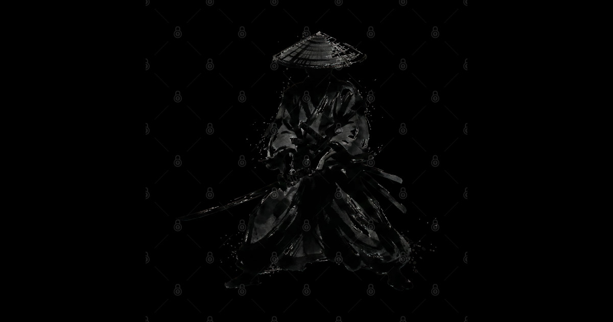 Samurai Warrior - Japanese Ink Wash Sumi-e Art - Samurai - Posters and ...