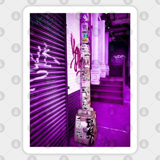 Purple Fluo Graffiti Street Pop Art NYC - Graffiti - Sticker | TeePublic