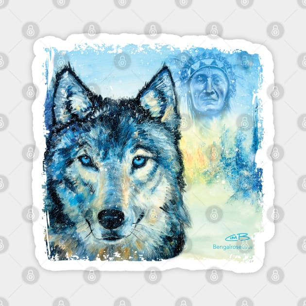 Spirit Wolf - your spiritual animal guide - Wolf - Magnet | TeePublic