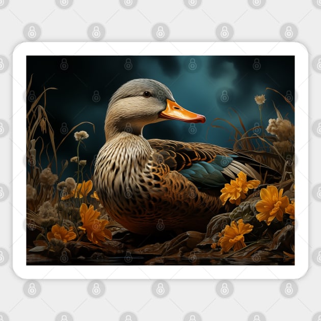 Cottagecore Aesthetic Duck - Duck - Sticker | TeePublic