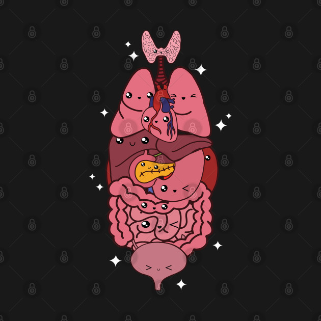 Kawaii Medical Anatomy Organs - Kawaii Anatomy - T-Shirt