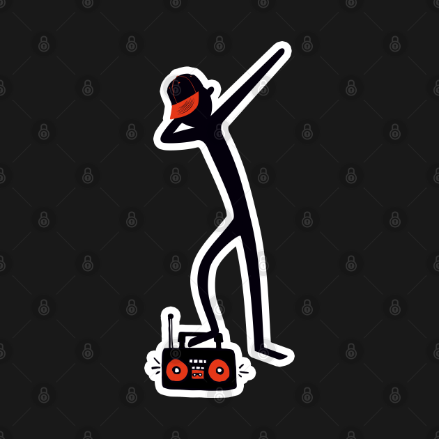 Dabbing Stick Figure - Basecap Music Radio - Dabbing - T-Shirt | TeePublic