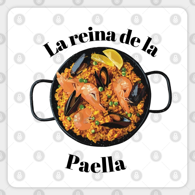 La reina de la paella - Paella - Sticker | TeePublic