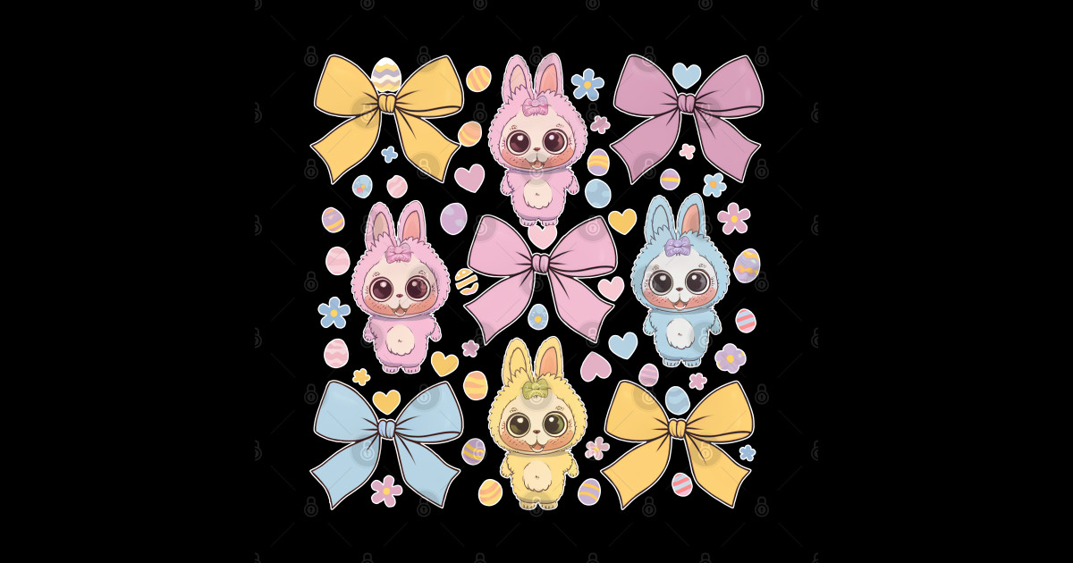 Labubu Easter Coquette Bow Cute Doll For Kids Girls - Labubu Easter ...