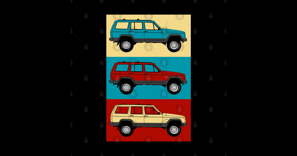 Jeep Cherokee Pop Art ~ Malibu palette - Jeep Cherokee - Sticker ...