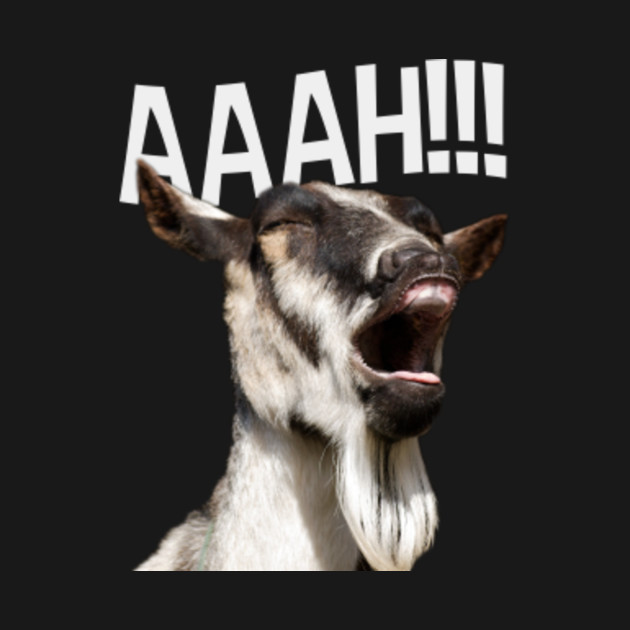 Halloween Screaming Goat Aaah! Funny Crazy Goat - Goat Lover - Long ...