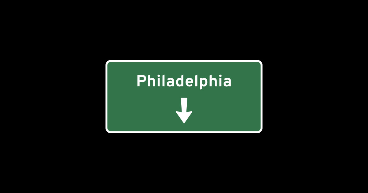 Philadelphia Highway Exit - Philly - Sticker | TeePublic