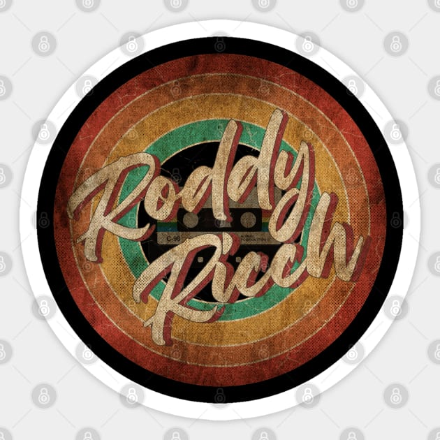 Roddy Ricch Vintage Circle Art - Roddy Ricch - Sticker | TeePublic
