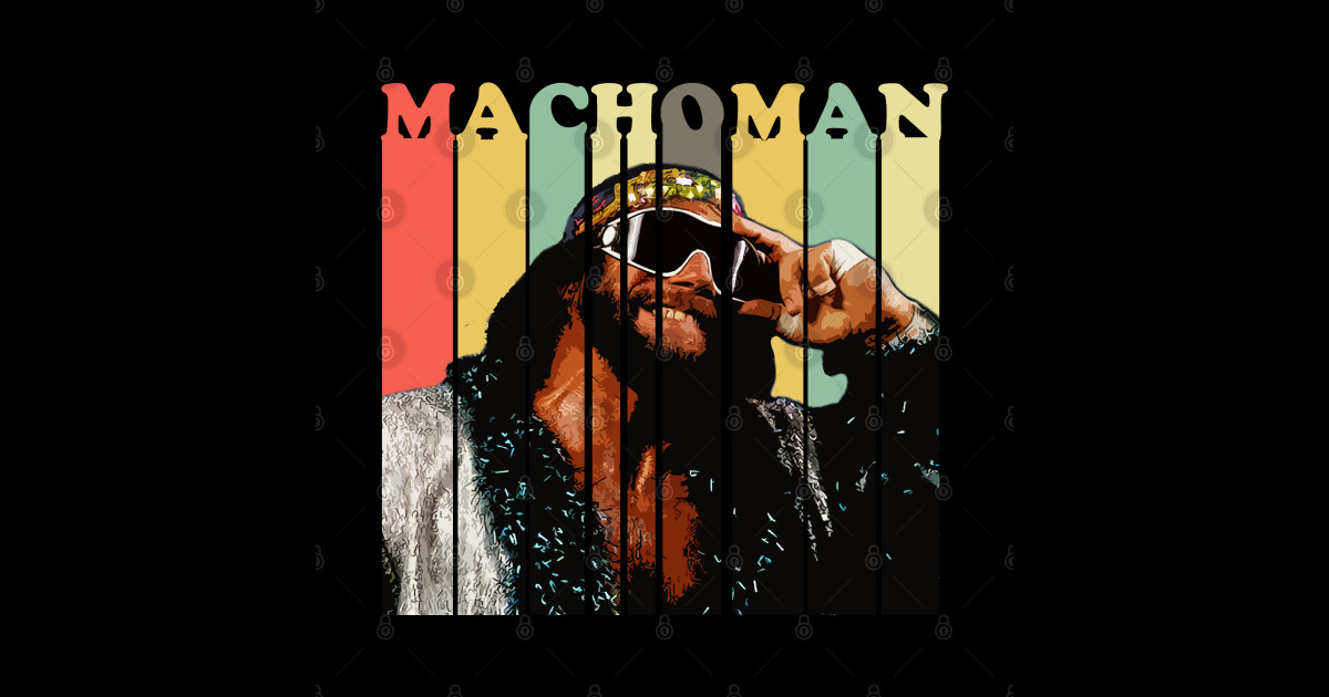 Retro Macho Man - Macho Man - Sticker | TeePublic