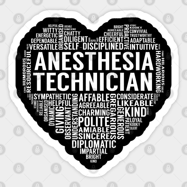 Anesthesia Technician Heart - Anesthesia Technician - Sticker | TeePublic