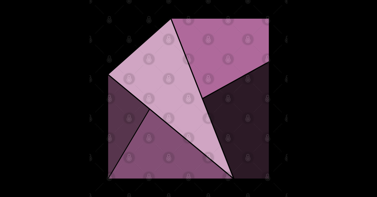 Purple & Black Geo - Purple Black Geo - Sticker | TeePublic