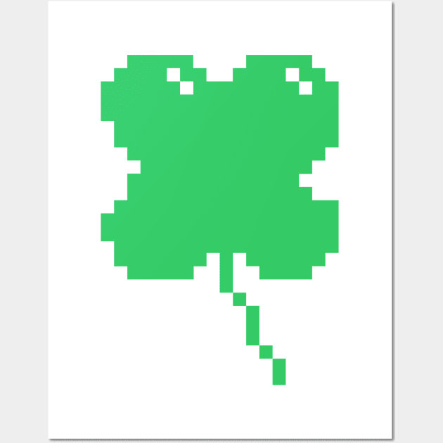 8-Bit Pixel Clover - Clover - Posters and Art Prints | TeePublic