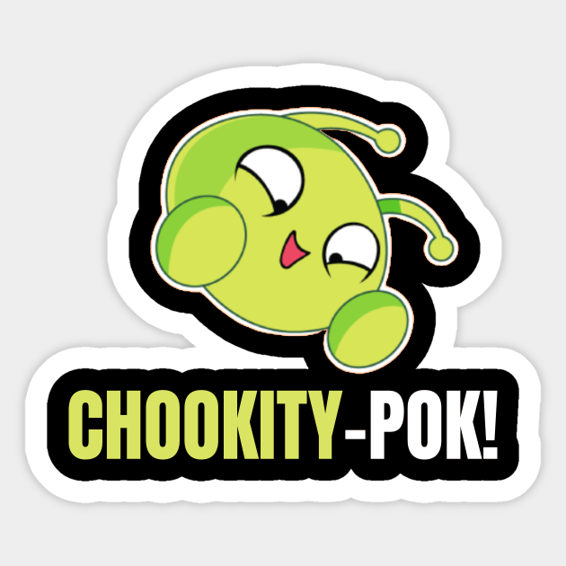 Chookity-pok Final Space mooncake design - Chookity - Sticker | TeePublic