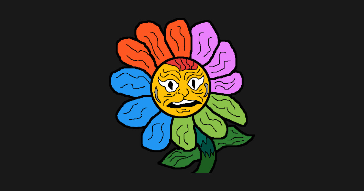 colorful strange alien flower - Pixel Art - T-Shirt | TeePublic
