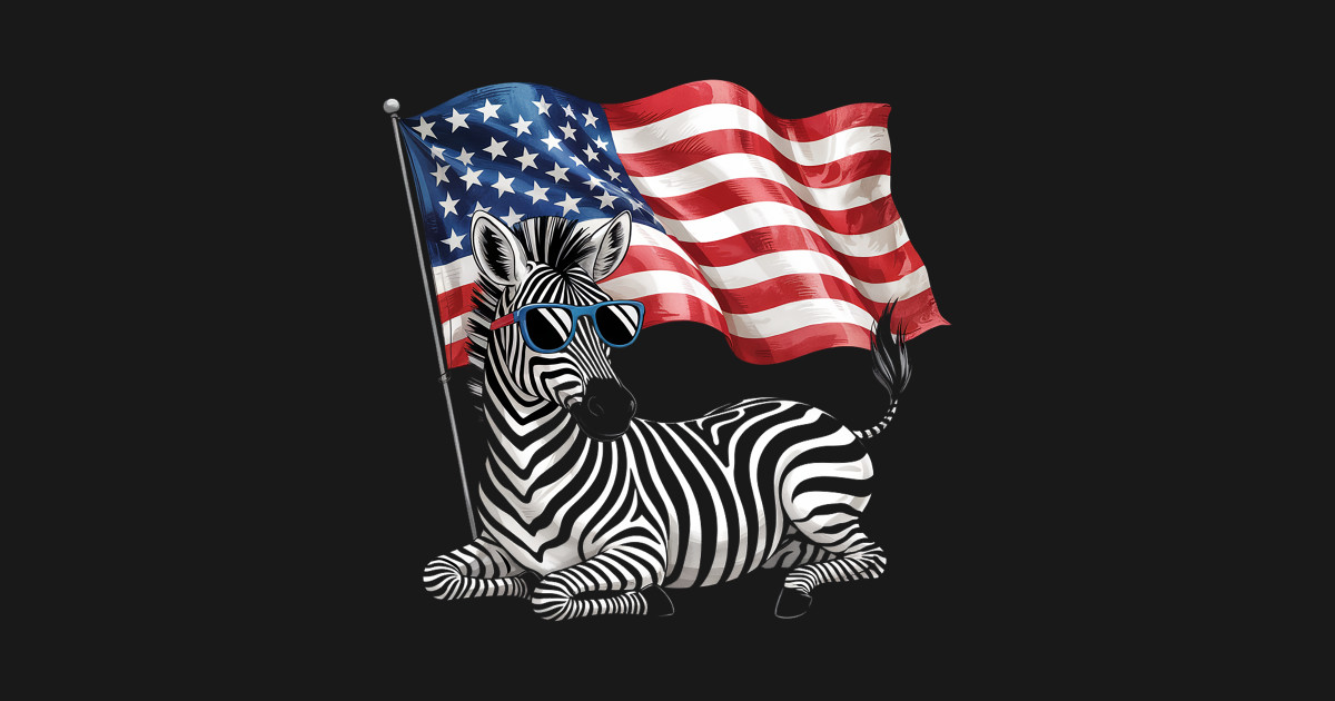 Zebra USA Flag Animals Lovers Patriotic Sunglasses - Zebra Usa Flag ...