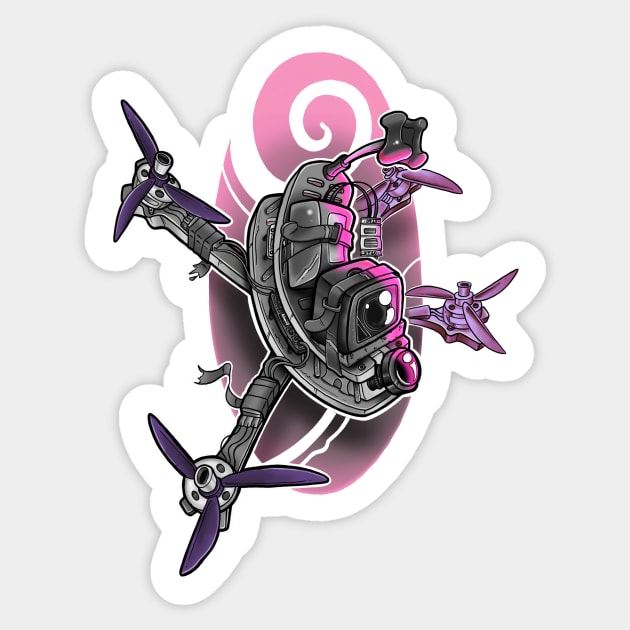 the swirl fpv - Fpv - Sticker | TeePublic